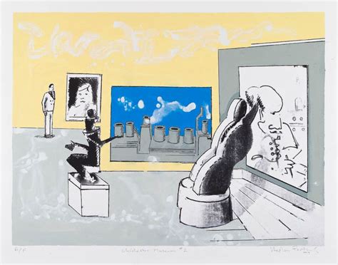 Stephen Farthing Ra Chichester Museum 2 Original Prints London Art