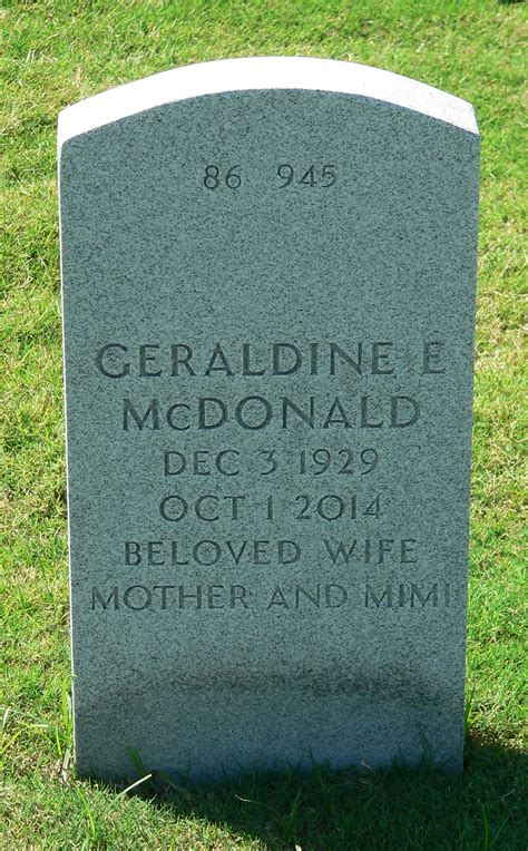 Geraldine Elizabeth Threadgill Mcdonald 1929 2014 Find A Grave