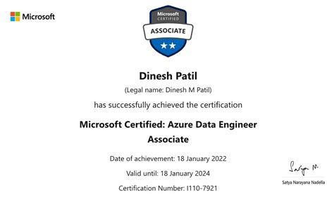 dinesh patil on linkedin passed and renewed azure data engineer