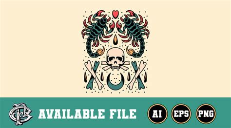 Scorpion Design Set Objects Ft Design And Vector Envato