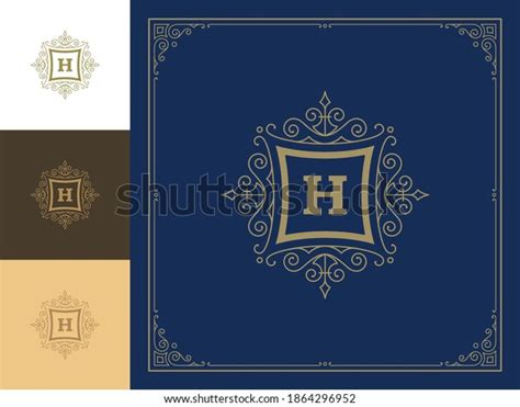빈티지 모노그램 로고는 우아한 장식 화려한 스톡 벡터로열티 프리 1864296952 Shutterstock