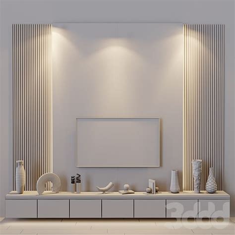 3d модели скачать на Декор вокруг телевизора Идеи для украшения Дизайн дома