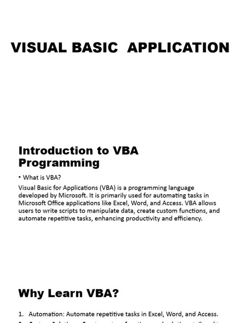 Visual Basic Application Pdf Computers