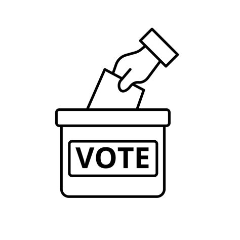 Election Icon With Linear Style Isolated On White Background 22608763
