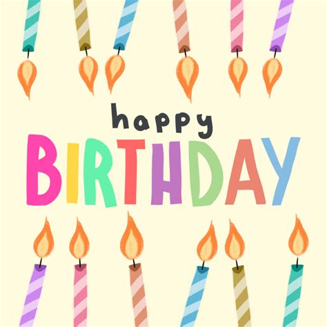 Verjaardagskaart Happy Birthday Kaarsjes Kaartje2go
