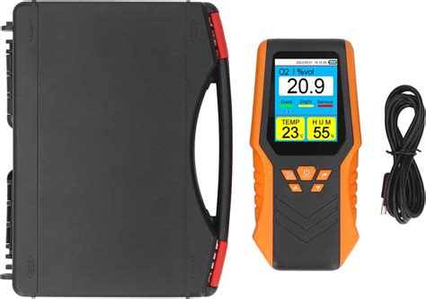 Handheld Oxygen Detector O2 Analyzer With Time And Date Display Temperature