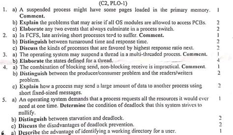 Solved A A Suspended Process Might Have Some Pages Chegg