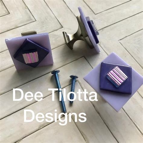 Dichroic Glass Knobs Etsy