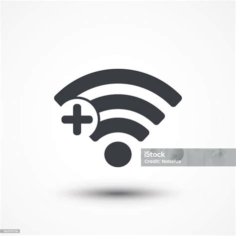 ไวไฟพร้อมป้าย เพิ่มสัญลักษณ์ Wifi ไอคอนเครือข่ายไร้สาย โซน Wifi สไตล์การออกแบบแบน ภาพประกอบสต็อก