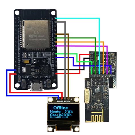 compact and efficient opendtu esp32 nrf24l01 cable display module stay