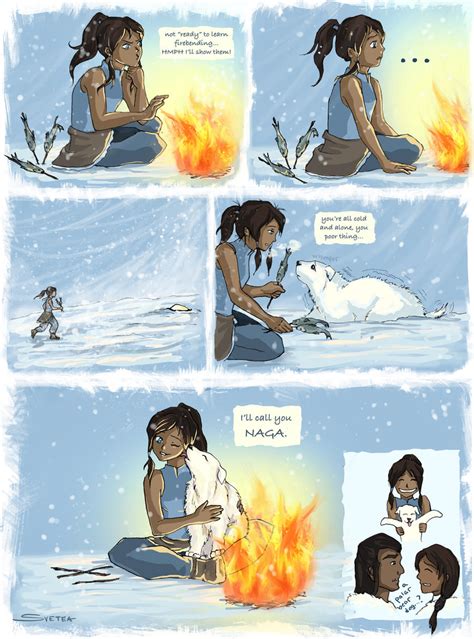 When Korra Met Naga By Svetea On Deviantart