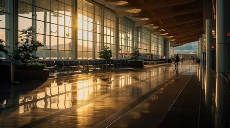 Premium Ai Image Airport Terminal Generative Ai