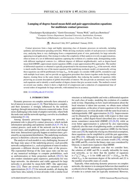 pdf lumping of degree based mean field and pair approximation