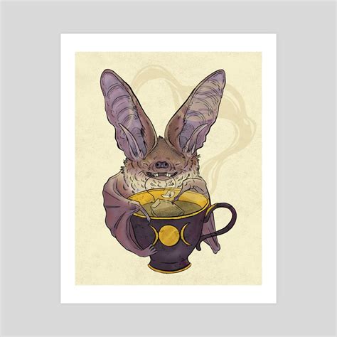 Bat Tea An Art Print By Kristina Wiltse Inprnt