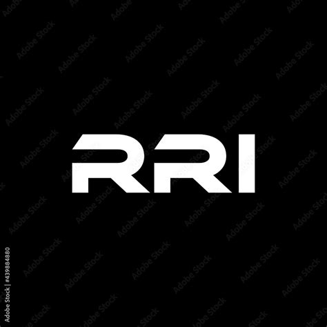 Rri Letter Logo Design With Black Background In Illustrator Vector