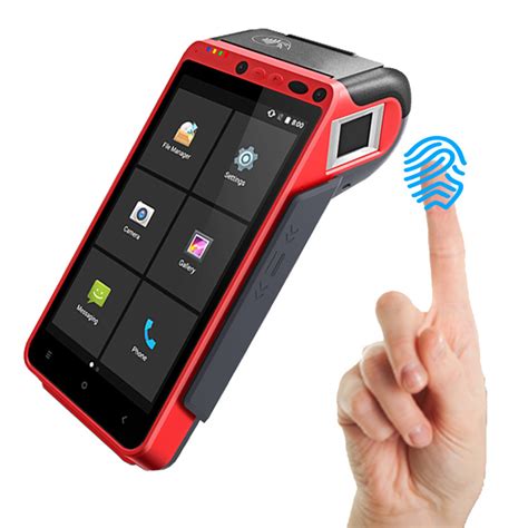 Electronic Biometric Fingerprint NFC Reader Mobile POS Handheld