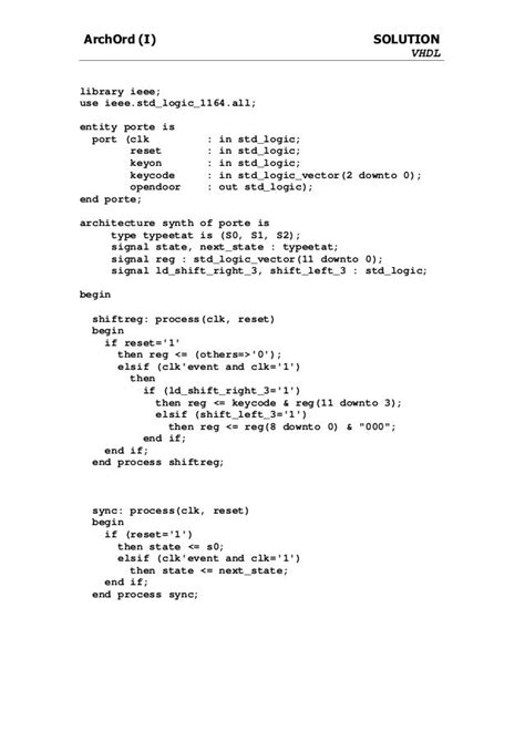 Exercices Vhdl