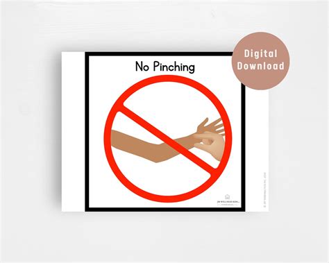 no pinching printable social story etsy