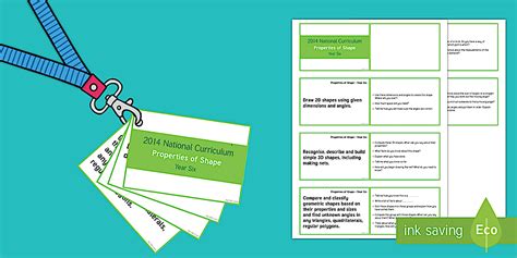 Year 6 Properties Of Shapes Developing Mathematical Talk Lanyard Sized Cards