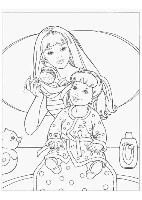Раскраски раскраски для девочек раскраски мама и дочка Раскраски для