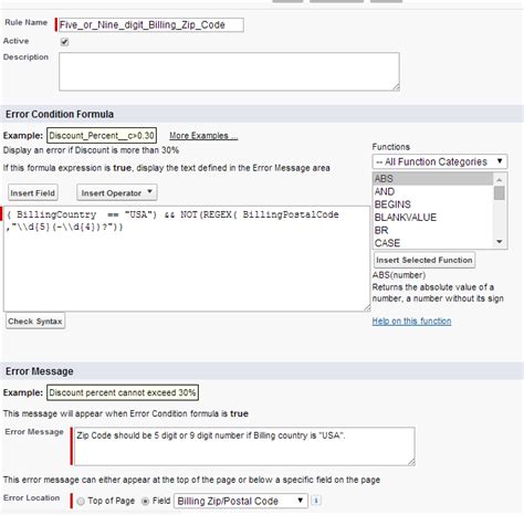 Using Regex Function In Validation Rule Salesforce Tutorial