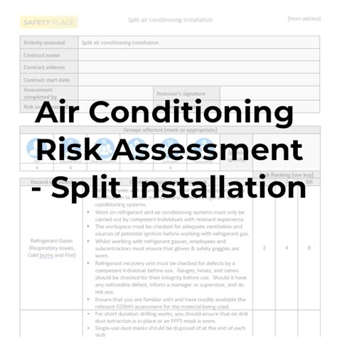 Risk Assessment Air Conditioning At Jaxon Cockerill Blog