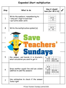 Expanded Short Multiplication Lesson Plans Worksheets And More TPT