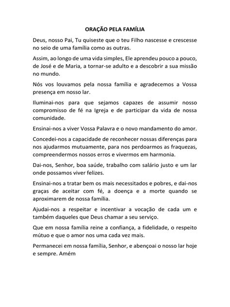 Oração Pela Família Pdf