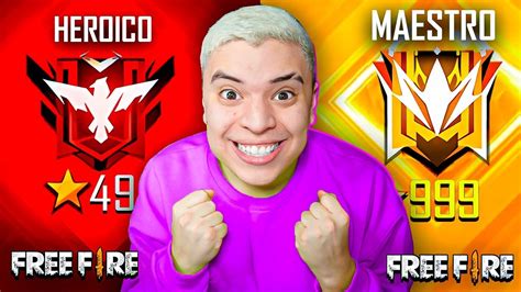 GRAN MAESTRO CON 100 ESTRELLAS EN DUELO DE ESCUADRAS FREE FIRE