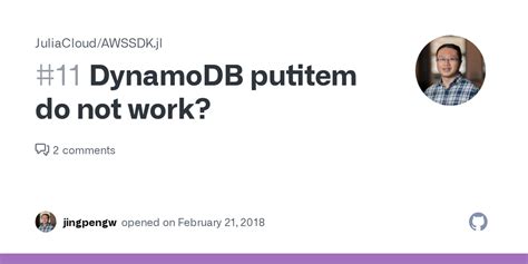 Dynamodb Putitem Do Not Work · Issue 11 · Juliacloudawssdkjl · Github