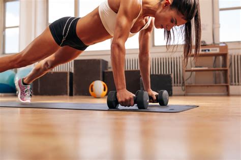 Dumbbell Row Push Ups Jumping Jacks Hiit Day