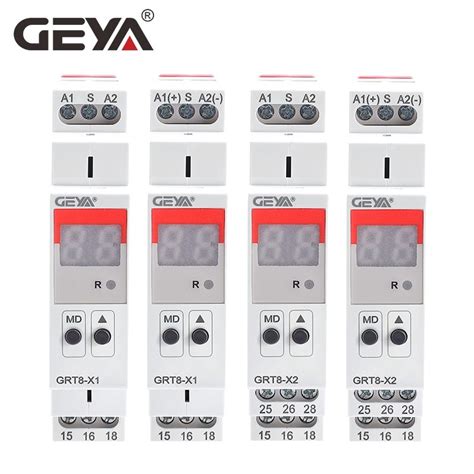 Geya Grt8 X Digital Display Multifunction Timer Relay 16a With 20 Function Choices Ac Dc 12 24