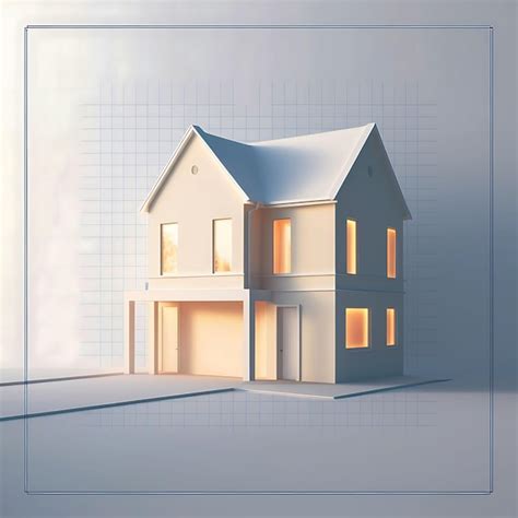 A Fusion Of Architecture And Blueprint Precision Premium Ai Generated