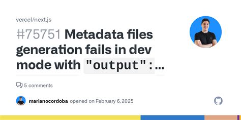 Metadata Files Generation Fails In Dev Mode With `output Export` When Using ` Turbopack
