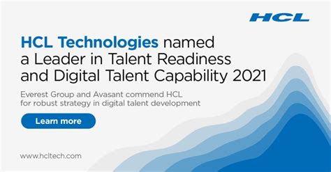 Hcl Technologies Is A Leader In Talent Readiness And Digital Talent Capability The Everest
