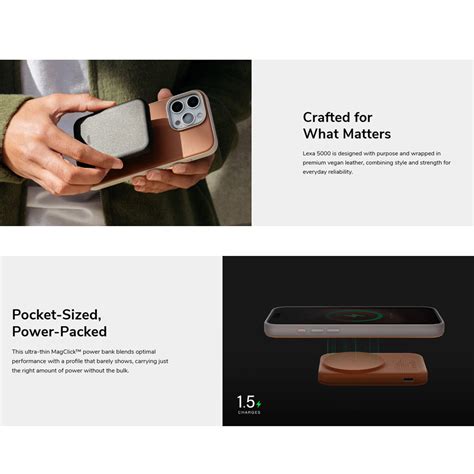 Uniq Lyden Lexa Super Ultra Slim Thin Pocket Small Size 5000mah Premium