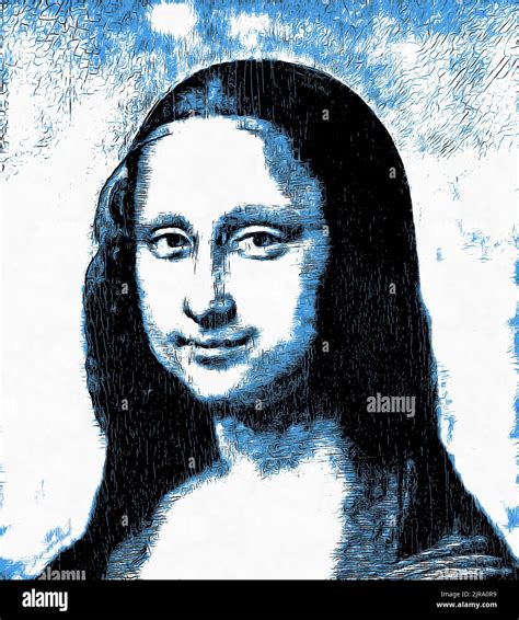 Portrait Mona Lisa Jaconda Painting Leonardo Da Vinci Pop Art Stock Photo Alamy