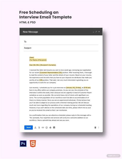 New Interview Schedule Email Template Audiopinions Audio Interview
