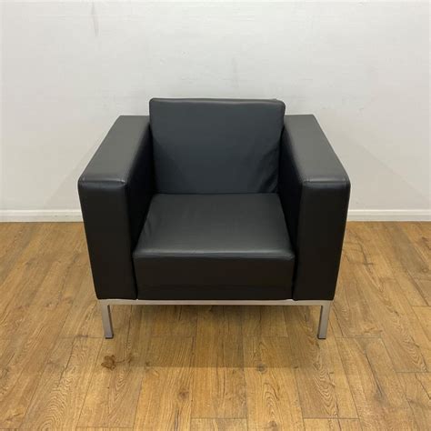 Edge Design Black Reception Chair U RCH BL 14 ORS UK
