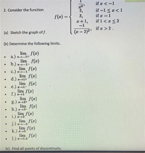 Solved 2 2 Consider The Function F 3 31 If