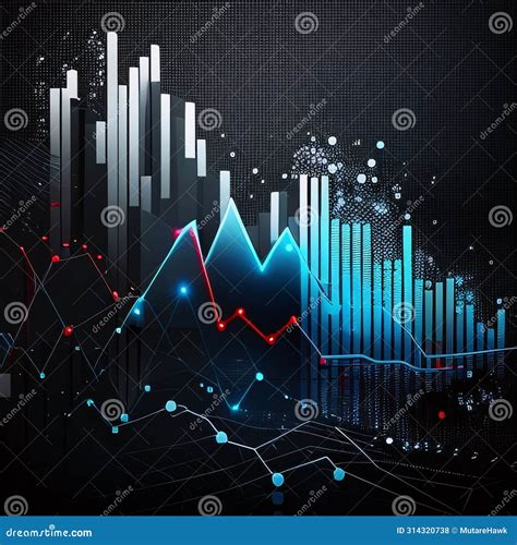 Abstract Background With Financial Graphs And Charts Eps 10 Vector