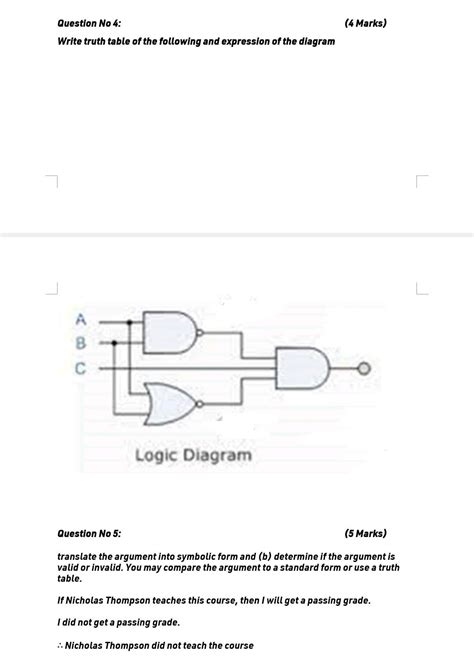 Solved Question No Write Truth Table Of The Following And Chegg Com