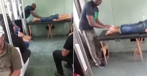 Homem Viraliza Ao Oferecer Serviço De Massagem No Trem Do Rio