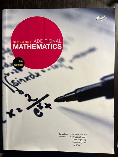 Additional Mathematics New Syllabus Textbook Hobbies And Toys Books And Magazines Assessment