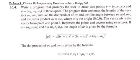 solved problem 9 chapter 10 programming exercises problem