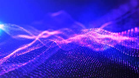 Abstract Purple And Blue Digital Wave Pattern Creating A Vivid And Energetic Visual With A