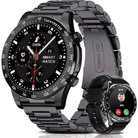 Montre Connectée Homme Avec Appel Bluetooth Amoled Ip Étanchéité Modes Sportifs