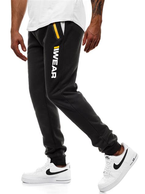Pantalon De Survêtement Homme Noir Ozonee Jsam62 Ozonee