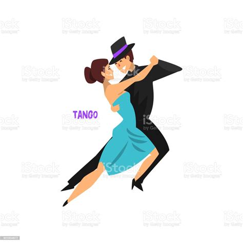 전문 댄서 커플 탱고 춤 젊은 남자와 여자의 쌍 흰색 배경에 댄스 벡터 일러스트 레이 션을 수행 하는 우아한 의류에서 옷을 입고 2명에 대한 스톡 벡터 아트 및 기타 이미지