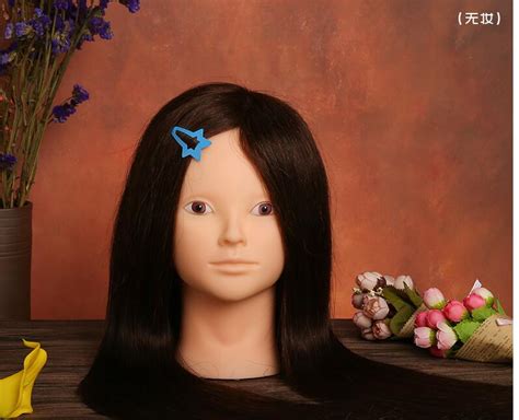 Training Head Hair 68cm Brown Hairdressing Dolls H Grandado